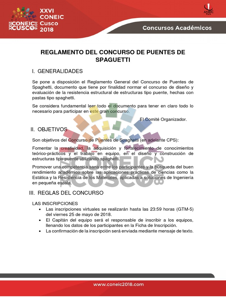 Concurso de Spaguetti PDF | PDF | Puente | Diseño
