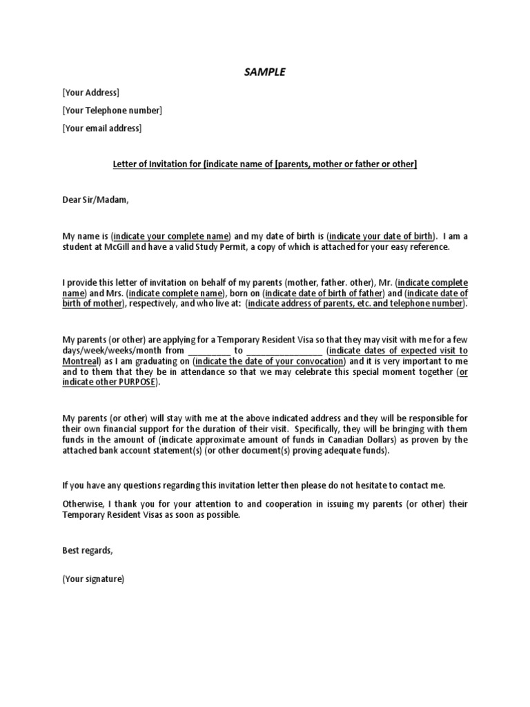 Invitation Letter Sample | PDF