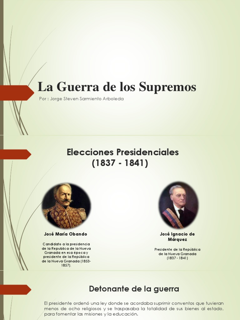 Unidad 5 La Guerra de Los Supremos - Steven Sarmiento | PDF | América ...