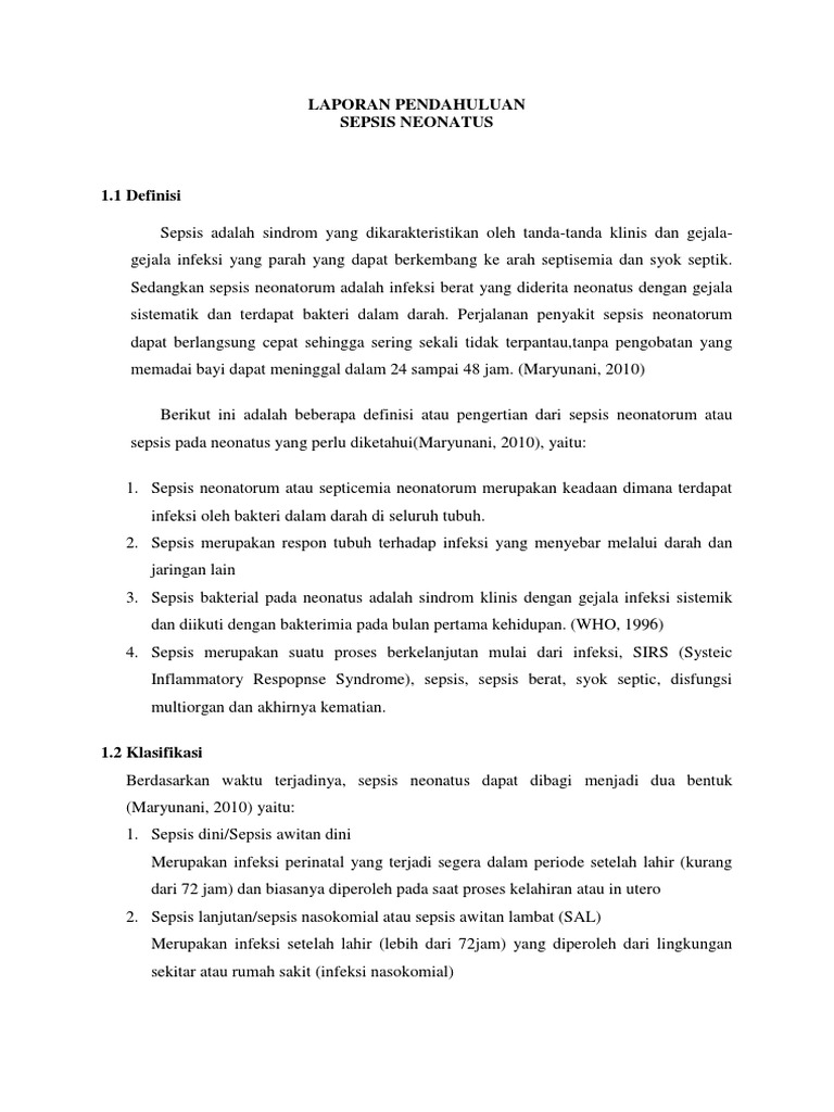LP Sepsis Neonatus | PDF