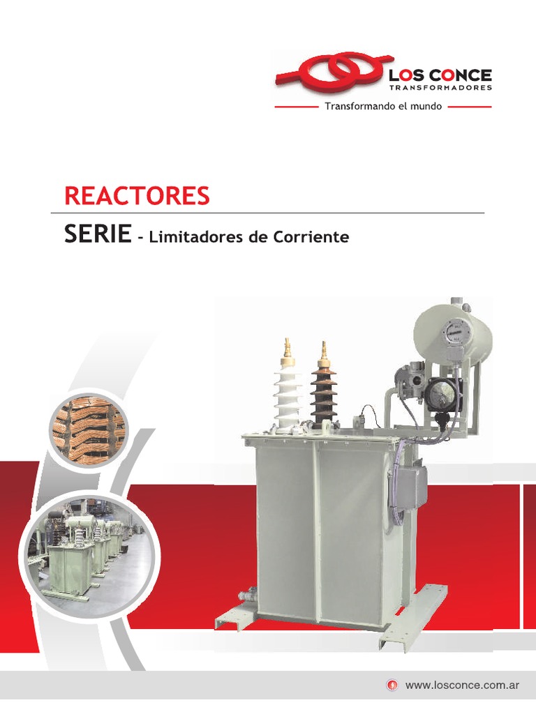 5 - Catálogo Reactores Serie Limitadores de Corriente - Los CONCE Transformadores | PDF