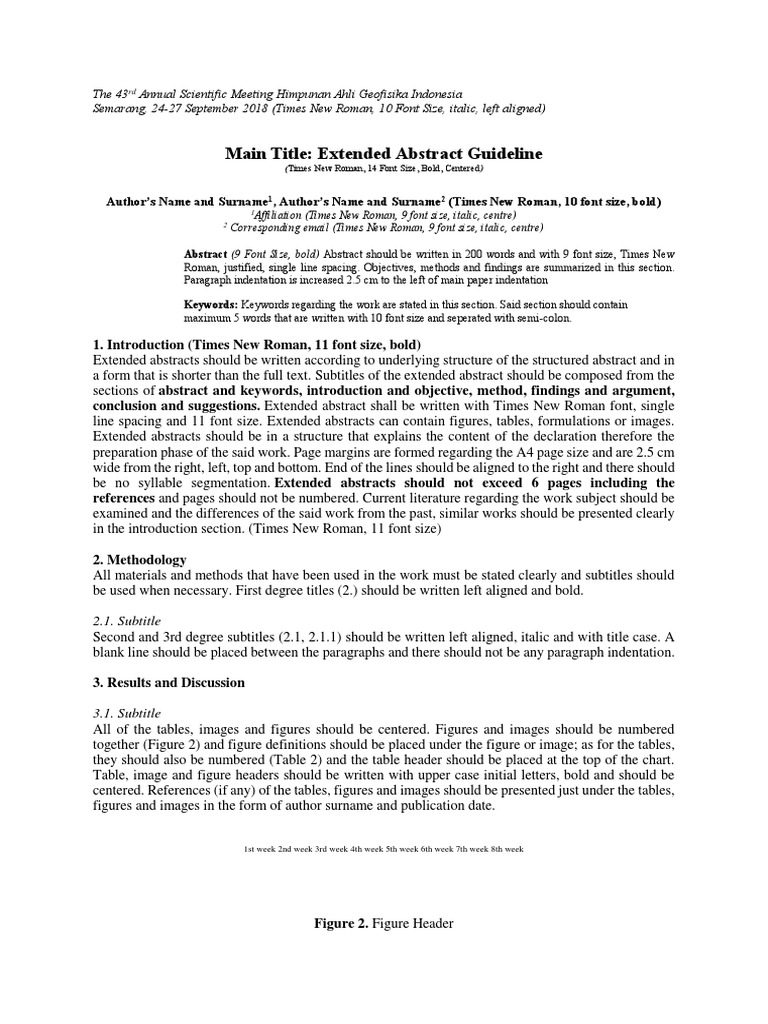 Guidelines for Extended Abstract Submissions to the 43rd Annual ...