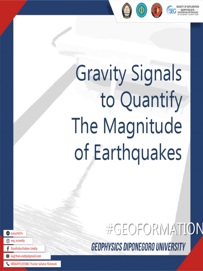 Gravity Signals To Quantify The Magnitude of Earthquakes: #Geoformation ...