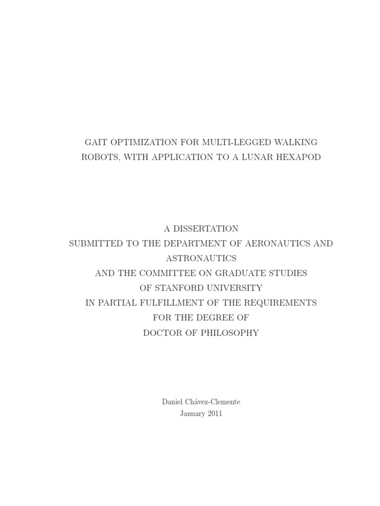 Gait Optimization For Multi-Legged Walking Robots, With Application To A Lunar Hexapod | PDF ...