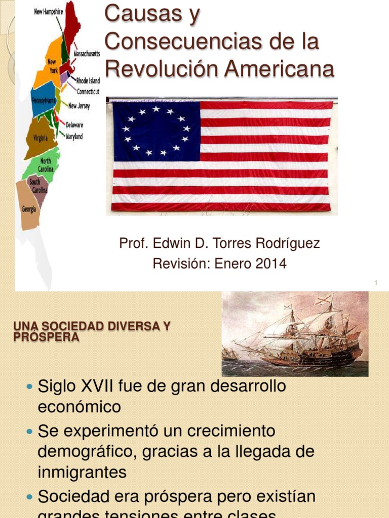 Causas Y Consecuencias Dela Revolucin Americana Version Revisada