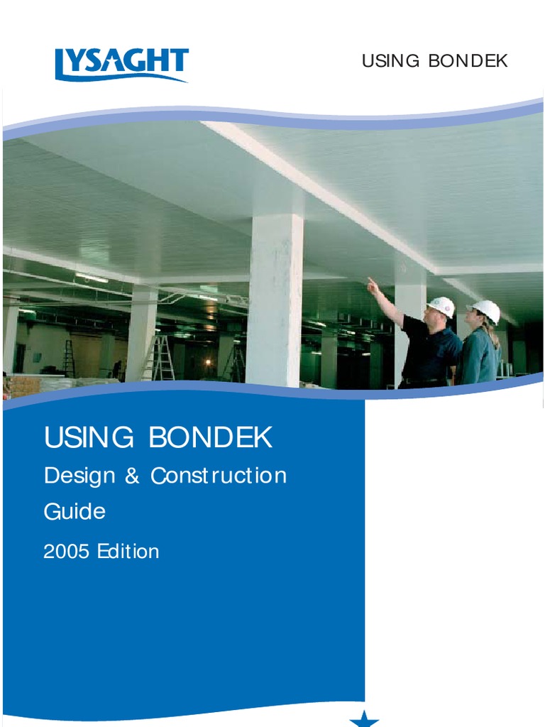 Bondek Design & Construct Manual COMPLETE | PDF | Bending | Concrete