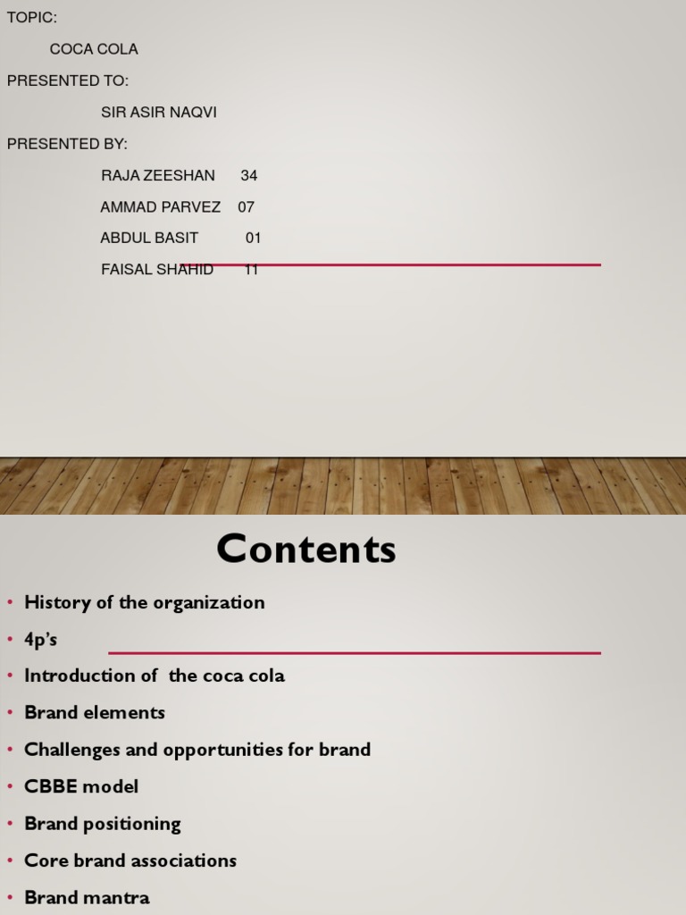 Coke Presentation | PDF | Coca Cola | Cola
