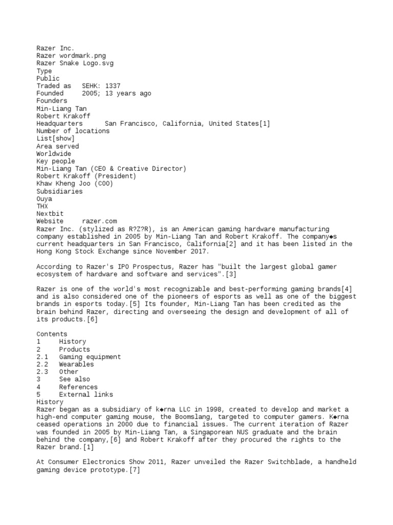 Razer | PDF