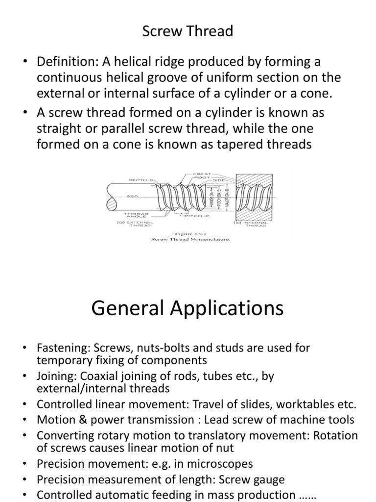 Screw Thread | PDF | Screw | Tools