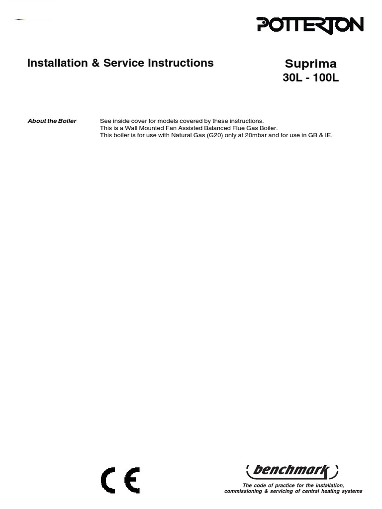 Potterton Suprima 30-100L PDF | PDF | Water Heating | Valve