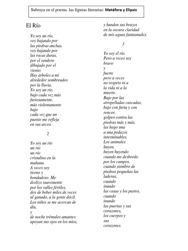 Poema El Rio | PDF | Río | Naturaleza