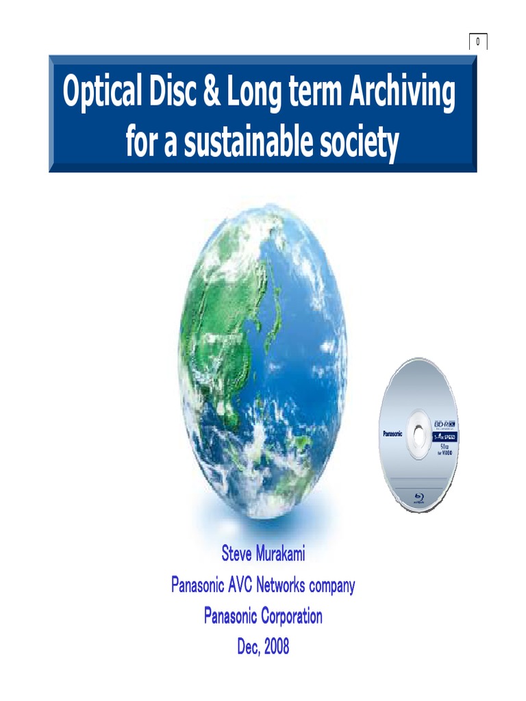 Optical Disc & Long Term Archiving For A Sustainable Society | PDF ...