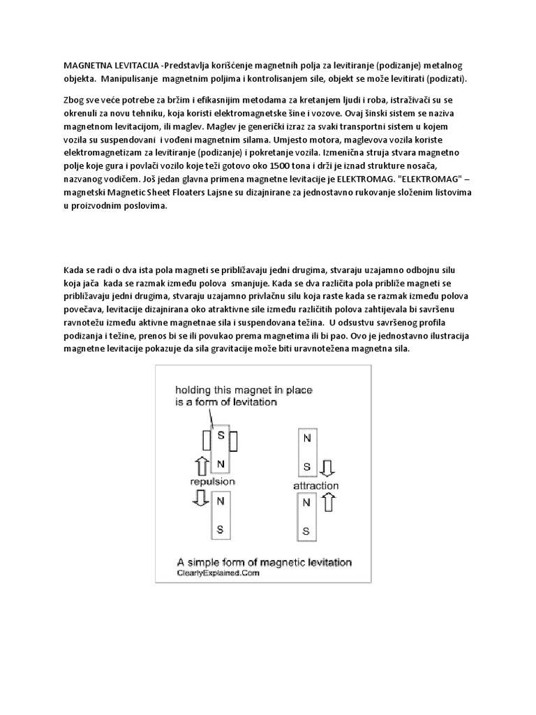 Magnetna Levitacija | PDF