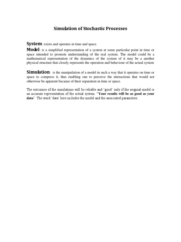 All Simulation Lectures | PDF | Mathematical Model | Probability Distribution