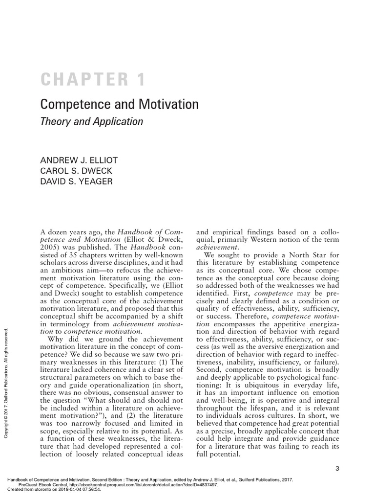 Handbook of Competence and Motivation, Second Edit... - (1. Competence ...