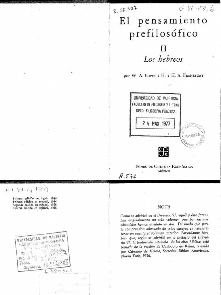 Pensamiento Prefilosofico II | PDF