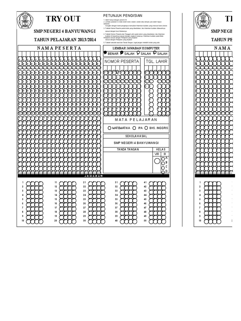 Lembar Jawaban Komputer | PDF