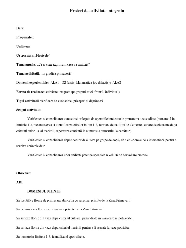Proiect Didactic II Def | PDF