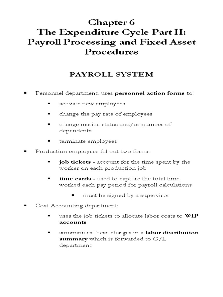 Chapter 6 PPT (AIS - James Hall) | PDF | Paycheck | Depreciation