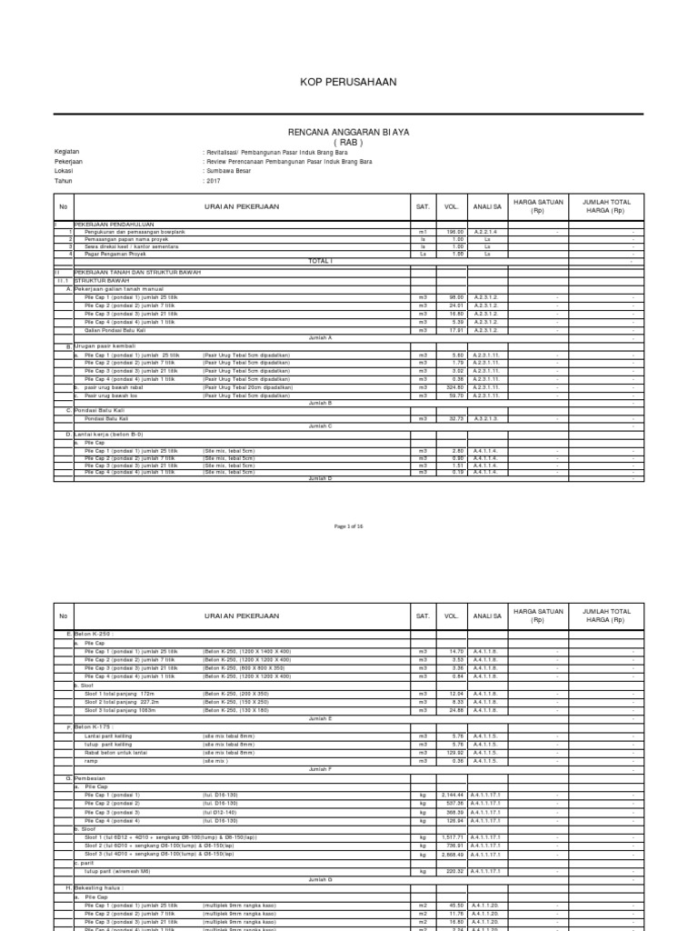Rab Kosong PERPIPAAN | PDF