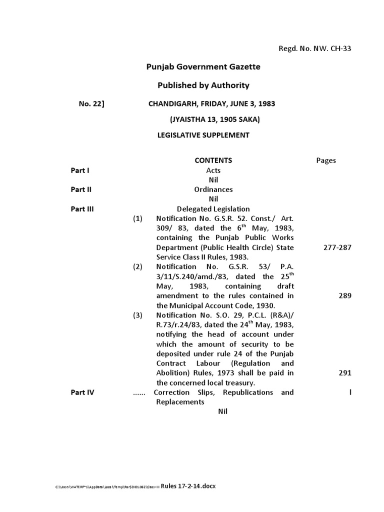 Class III Rules 1983 | Download Free PDF | Government Of India | Oath ...