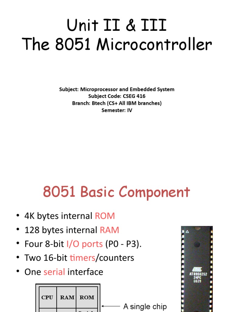 Unit 2 Microcontroller | PDF | Microcontroller | Embedded System