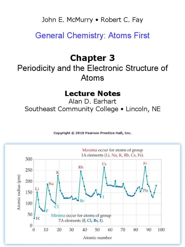 General Chemistry: Atoms First: Periodicity and The Electronic ...