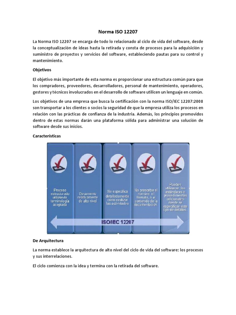 Norma ISO 12207 | PDF | Proceso de desarrollo de software | Software