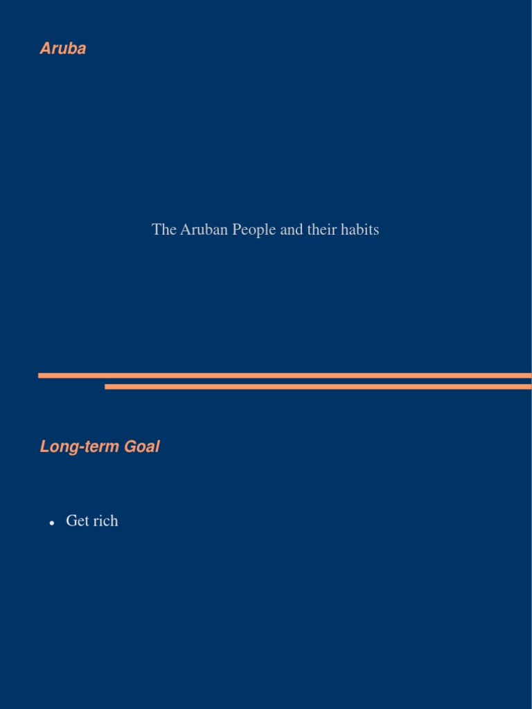 Aruba: The Aruban People and Their Habits | PDF
