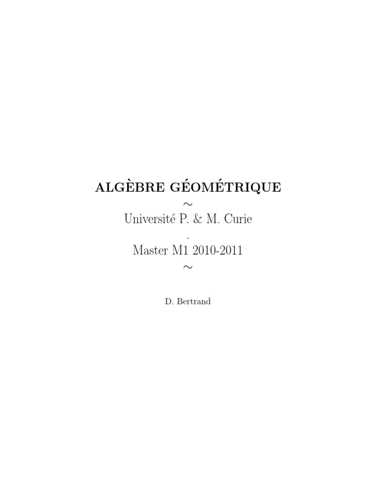 Algèbre Géométrique et Espaces Affines | PDF | Espace vectoriel ...