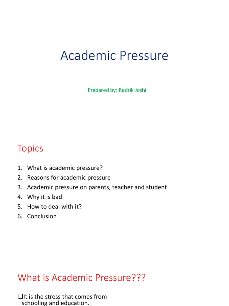 Understanding Academic Pressure and Solutions | PDF | Procrastination ...