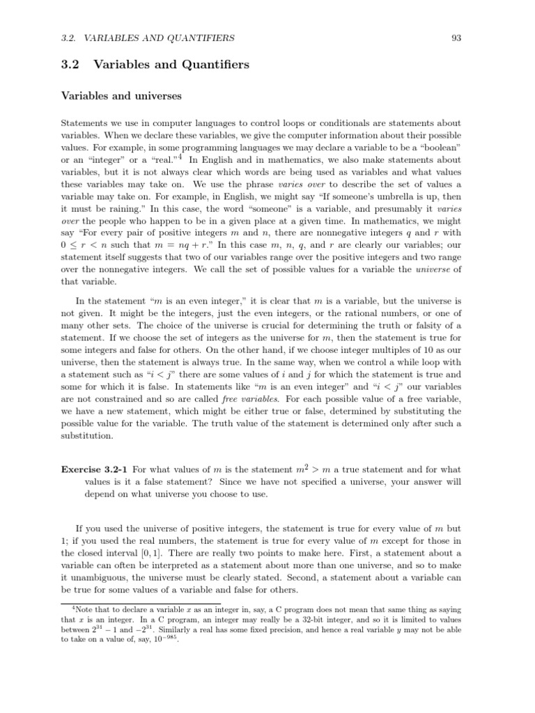 Variables and Quantifiers PDF | PDF | Theorem | Mathematical Proof