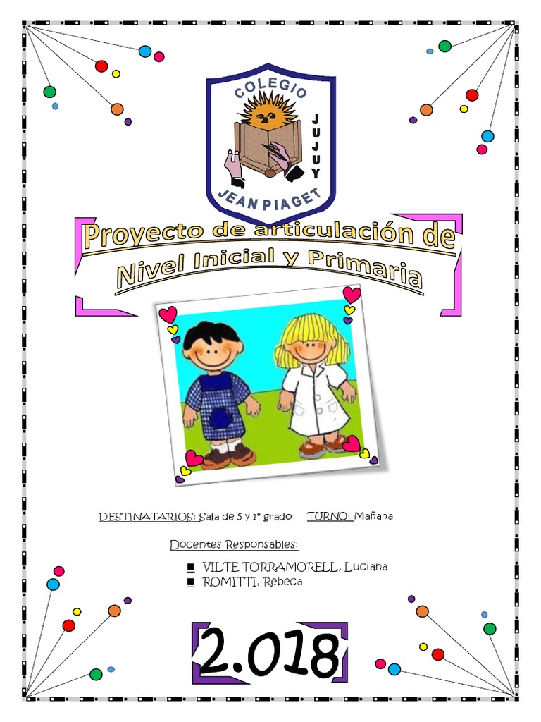 Proyecto de Articulación de Nivel Inicial y Primaria - FINALLLLLLLL | PDF | Educación primaria ...
