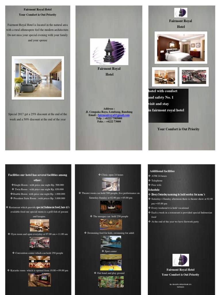 BROSUR Fairmont Royal Hotel | PDF | Hospitality Industry | Leisure