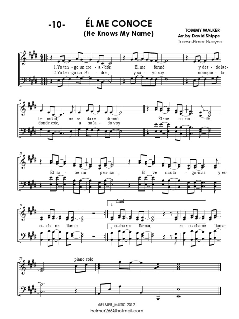 10.el Me Conoce Solo Coro | PDF