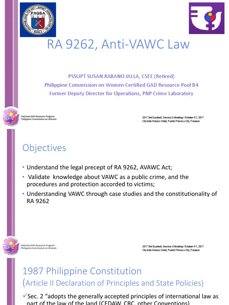RA 9262 Anti Violence Against Women and Children | PDF | Restraining ...