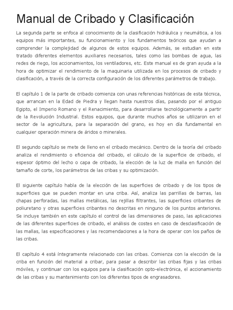 Guía completa sobre el proceso de cribado y clasificación de materiales ...