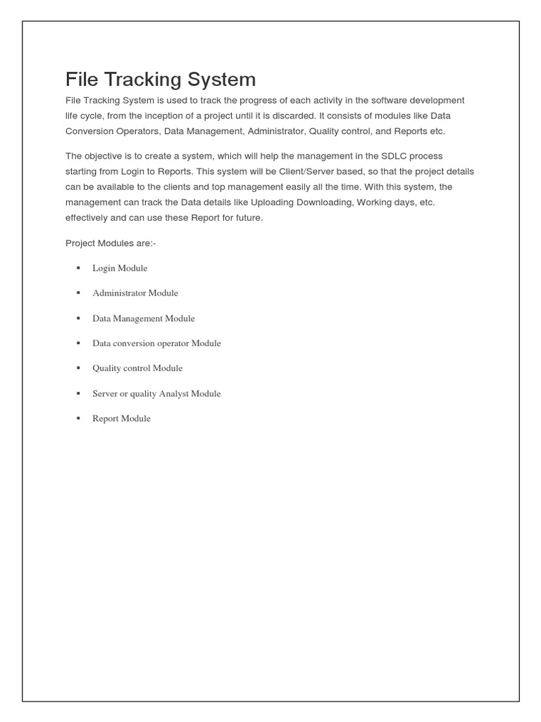 Tracking Every Step: A File Tracking System for Smooth Software ...