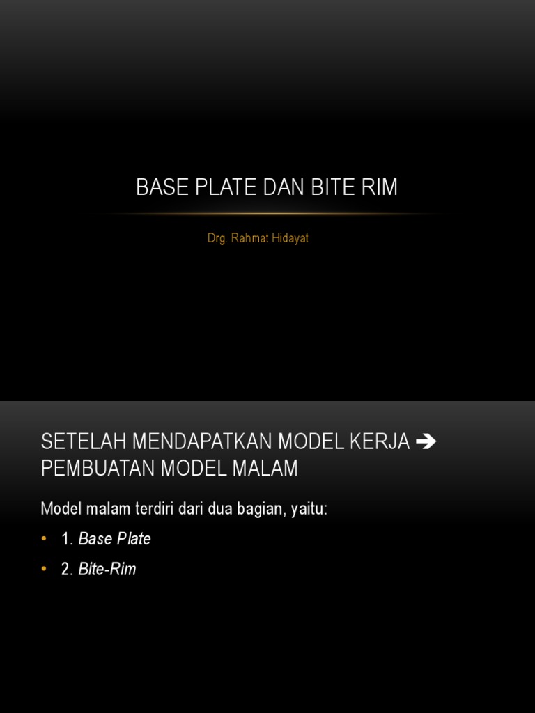 Base Plate Dan Bite Rim | PDF