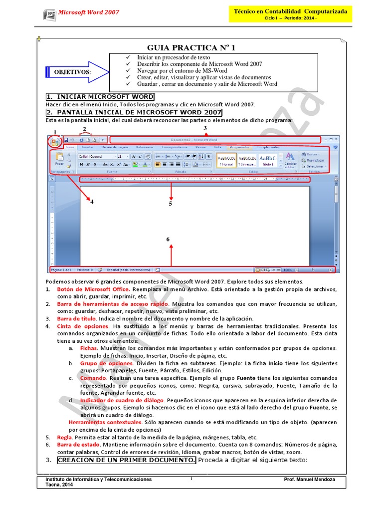 Prac1 Word ITEL | PDF | Microsoft Word | Microsoft