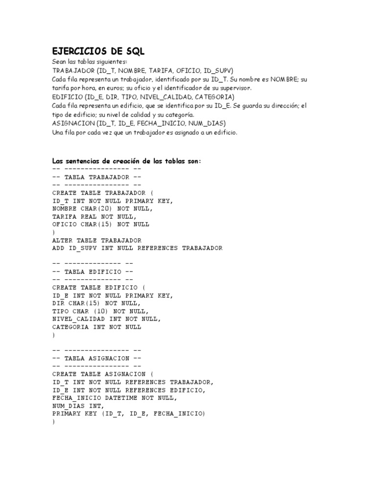 Sentencias SQL SERVER | PDF | Informática y tecnología de la ...
