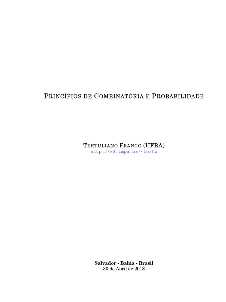Combinat ó Ria | PDF | Conjunto (Matemática) | Número primo