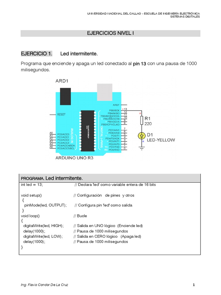 Guia de Ejercicios - Arduino | PDF | Sensor | Pantalla de cristal líquido
