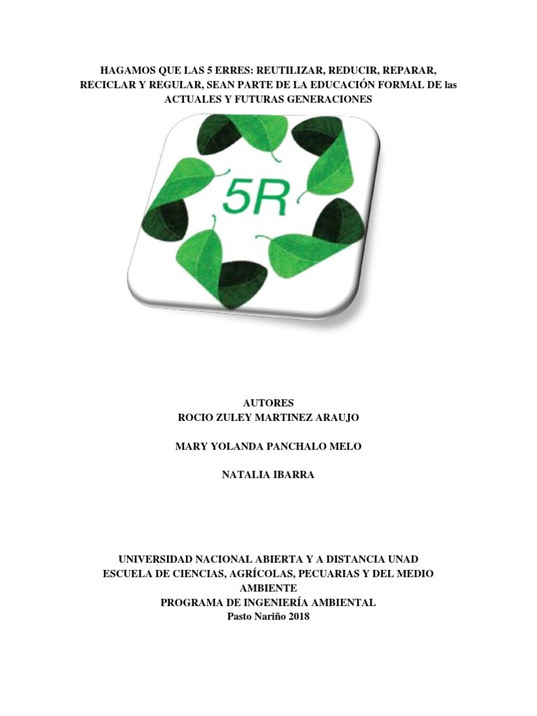 Hagamos Que Las 5 Erres | PDF | Reciclaje | Residuos