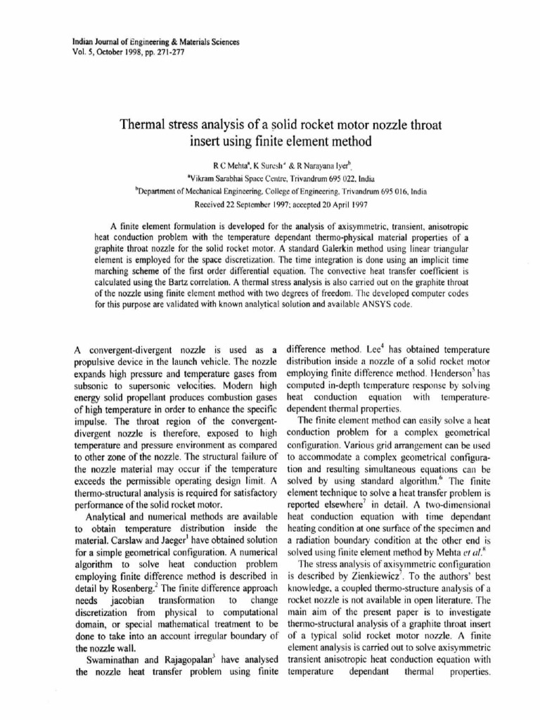 Rocket Stress Analysis by Sundar | PDF | Finite Element Method | Rocket ...