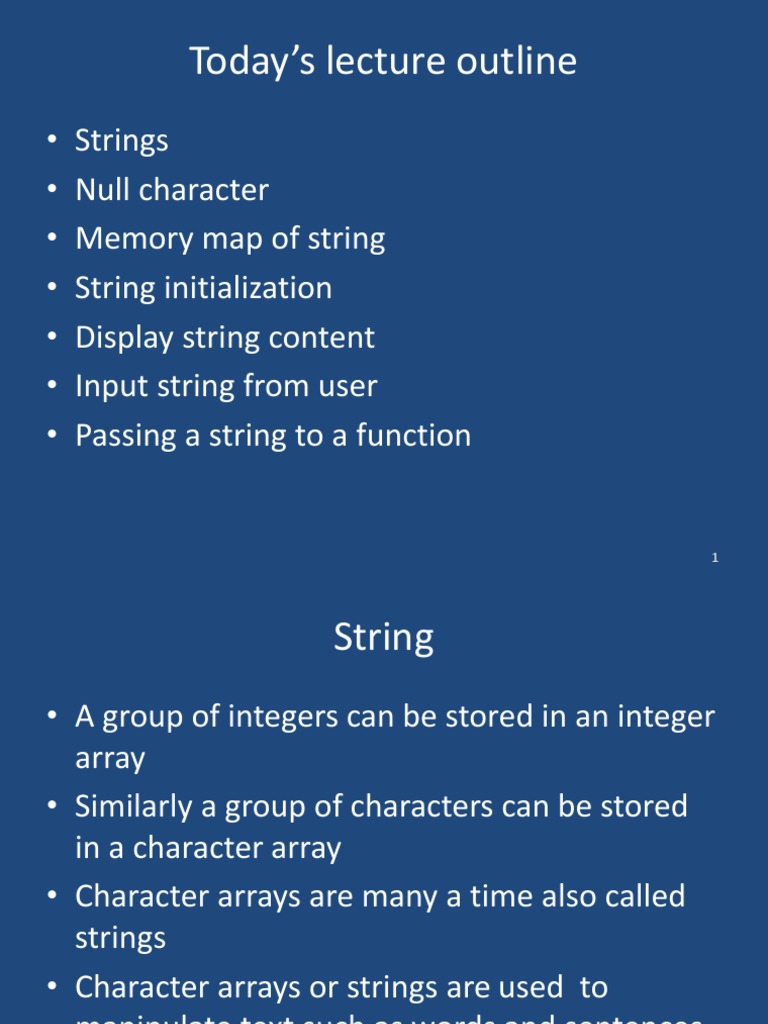 Lecture 17 Pdf String Computer Science Array Data Structure
