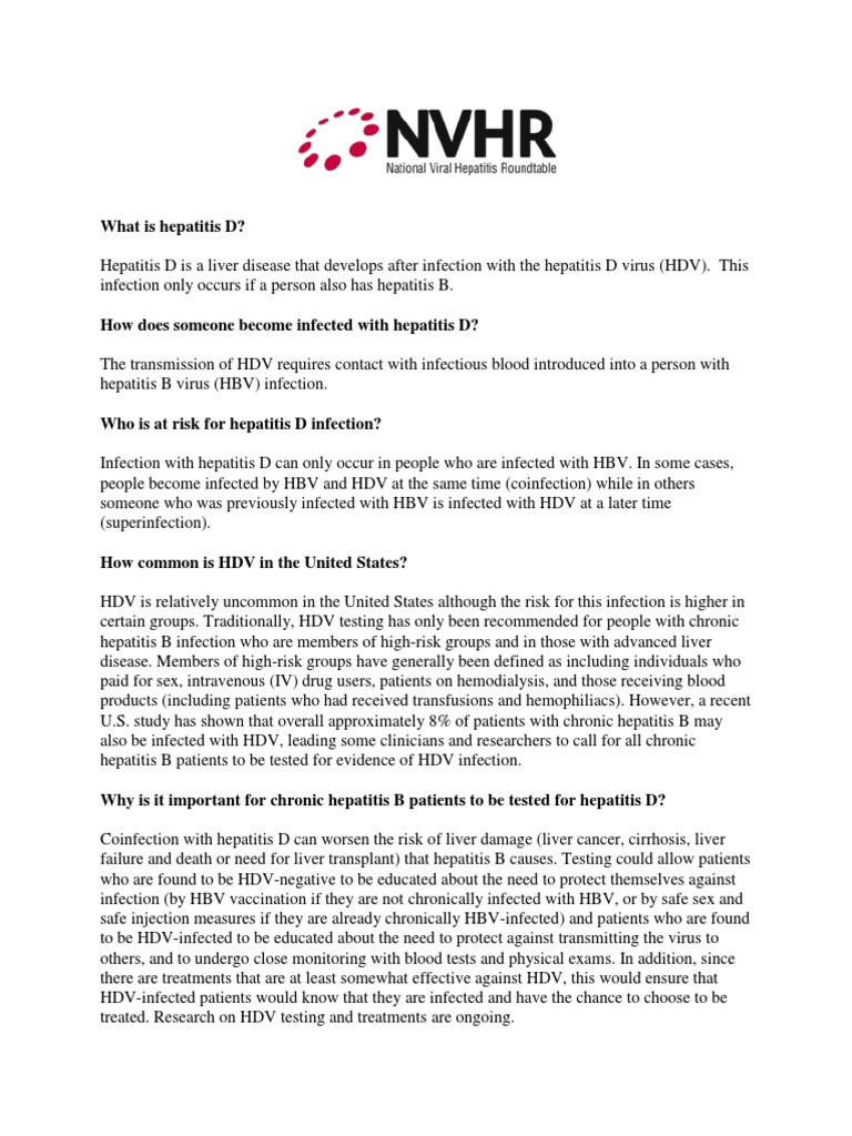 VHD NVHR PDF | PDF | Hepatitis | Hepatitis B