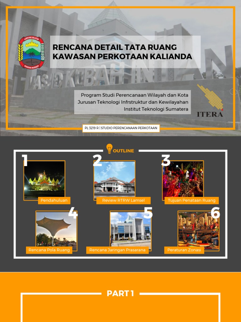 Rencana Detail Tata Ruang Kota Kalianda - Studio Perencanaan Kota ITERA | PDF