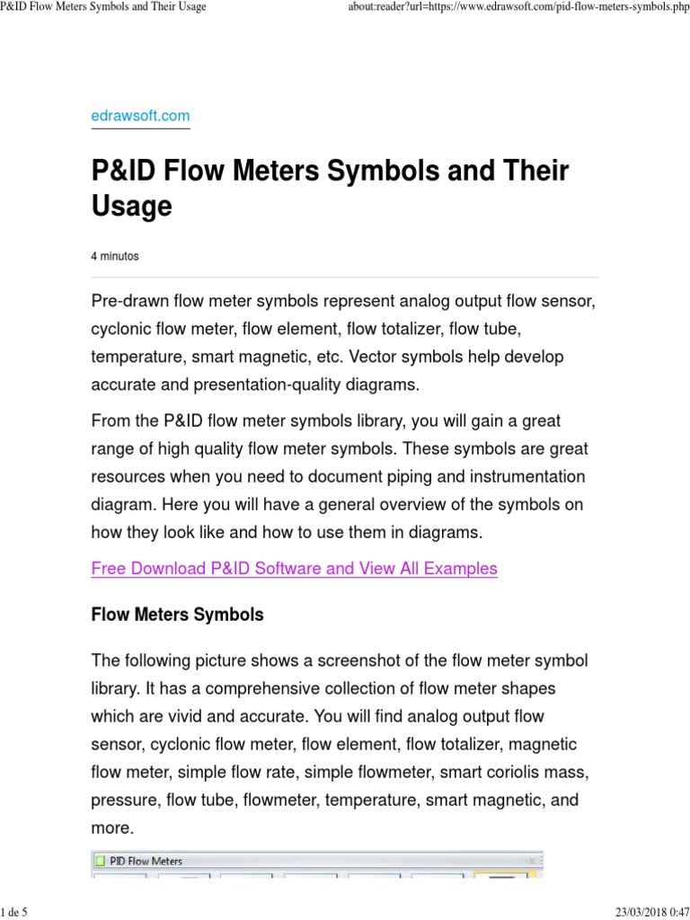 P&ID Flow Meters Symbols and Their Usage | PDF | Flow Measurement ...