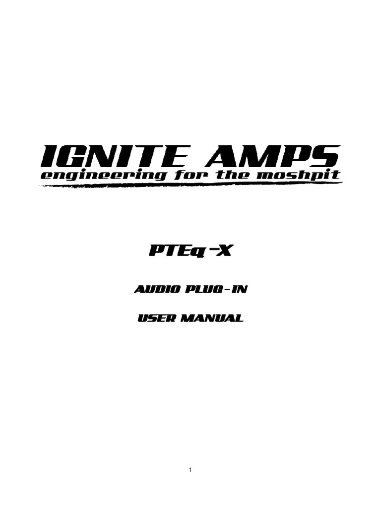 PTEq-X v1.0.2 User Manual | PDF | Equalization (Audio) | Software PTEq-X v1.0.2 User Manual | PDF | Equalization (Audio) | Software